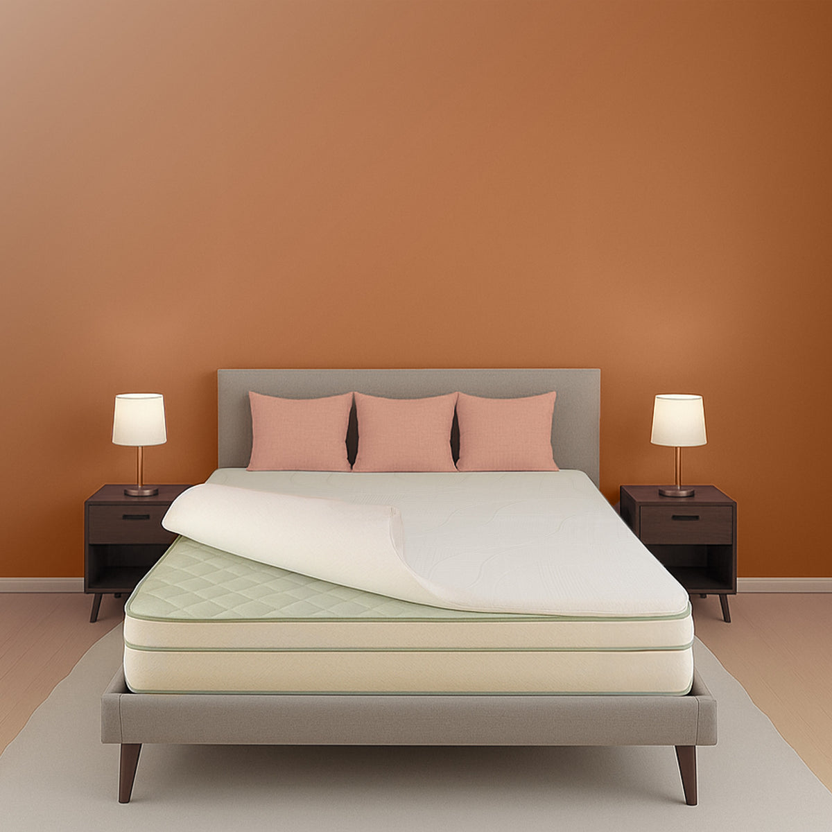 Sleepwell Mattress Topper | Memory Foam | Anti Skid Fabric With Cool ...